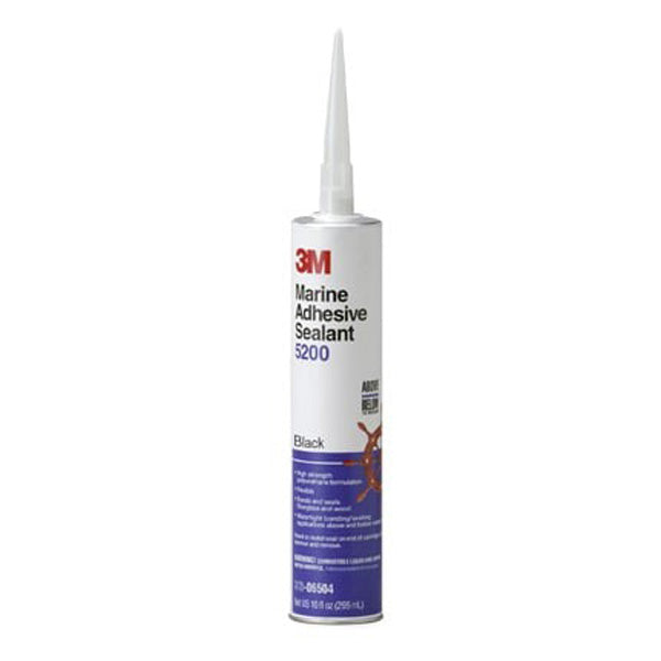 3M 5200 Marine Adhesive-Sealants Black 0.1 gal Cartridge - 5200 BLACK