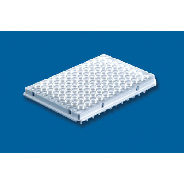Brandtech 96 Well PCR Plate qPCR plate, PP, white, half skirt, 10 bags