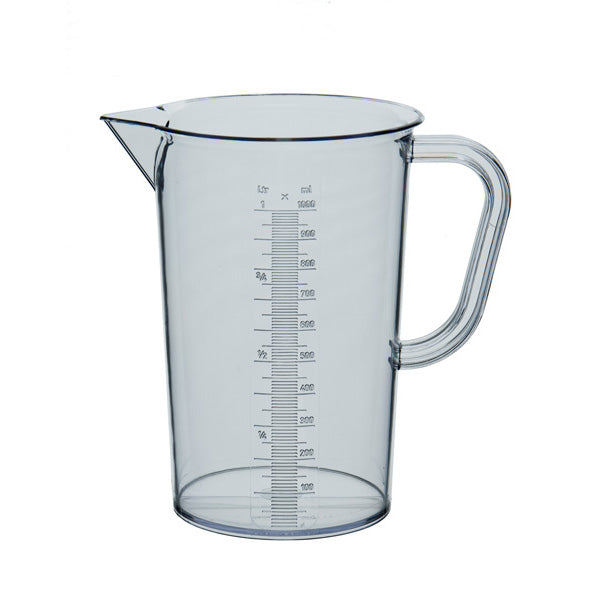 Brandtech Graduated Pitcher, SAN, Molded graduations, 1000mL, pack 6