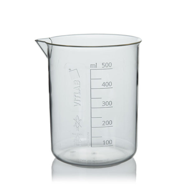 Brandtech Griffin Beaker, PMP, Molded graduations, 500mL, pack of 6