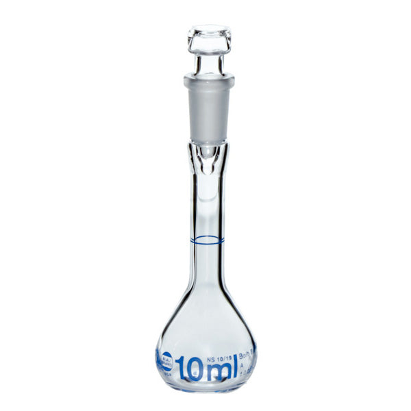 Brandtech Volumetric Flask, USP BBR, 10mL NS10/19 glass, pk of 2 - 369