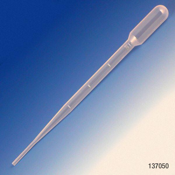 Transfer Pipet, 5.0mL, Blood Bank, Graduated to 2mL, 155mm, 500/Dispen