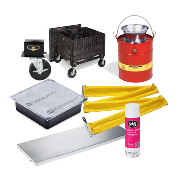 Pig Storage Chest, Grey 5in Wheels Each - BOX406-GY