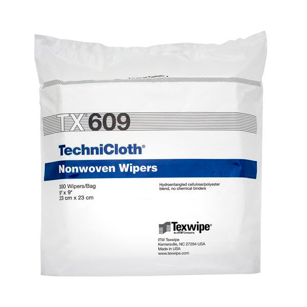 TexWipe TechniCloth 9" x 9" nonwoven, cellulose/polyester-blend wipers ...